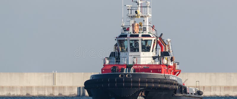 Firefighting tug boat editorial photography. Image of harbour - 55462542