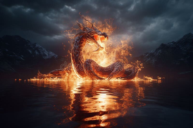 Firebreathing Hydra Stock Illustrations – 1 Firebreathing Hydra Stock ...