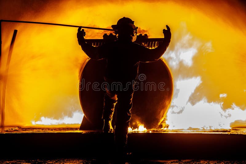 A Firechief Standing in Front of Fire Editorial Photography - Image of ...