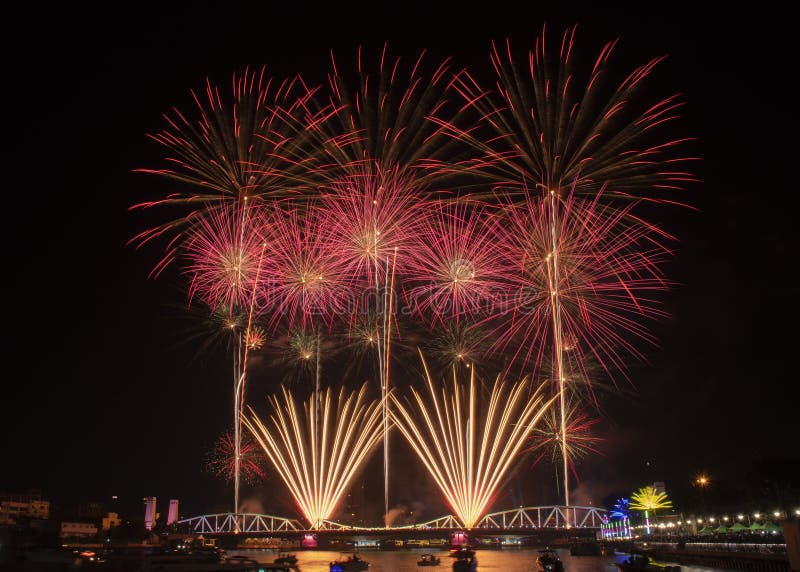 Firecracker at Chao Phraya River Stock Image - Image of celebration ...