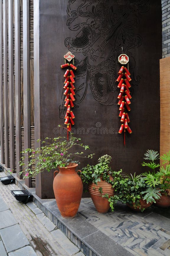 Firecracker Decorations on the Wall Stock Image - Image of adornment ...