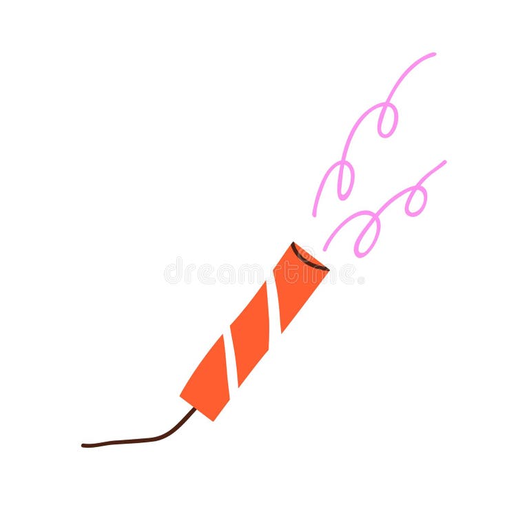 Firecracker Exploding with Sparks. Birthday Firework Blast, Boom for ...