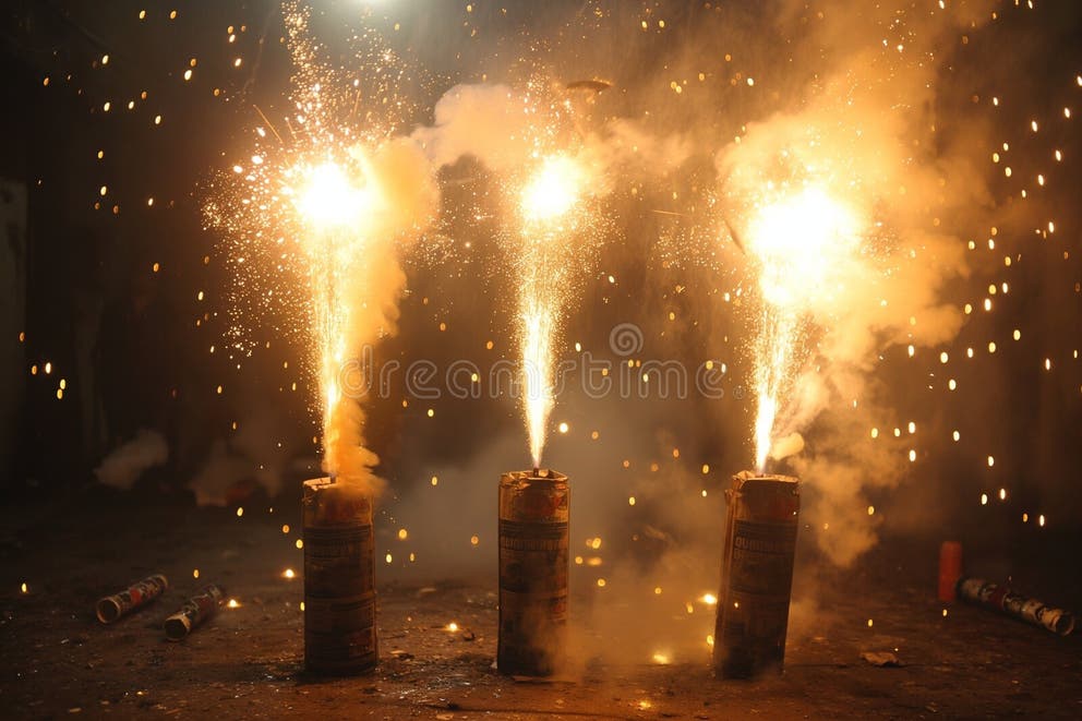 Firecracker Exploding in the Street Stock Image - Image of burn ...