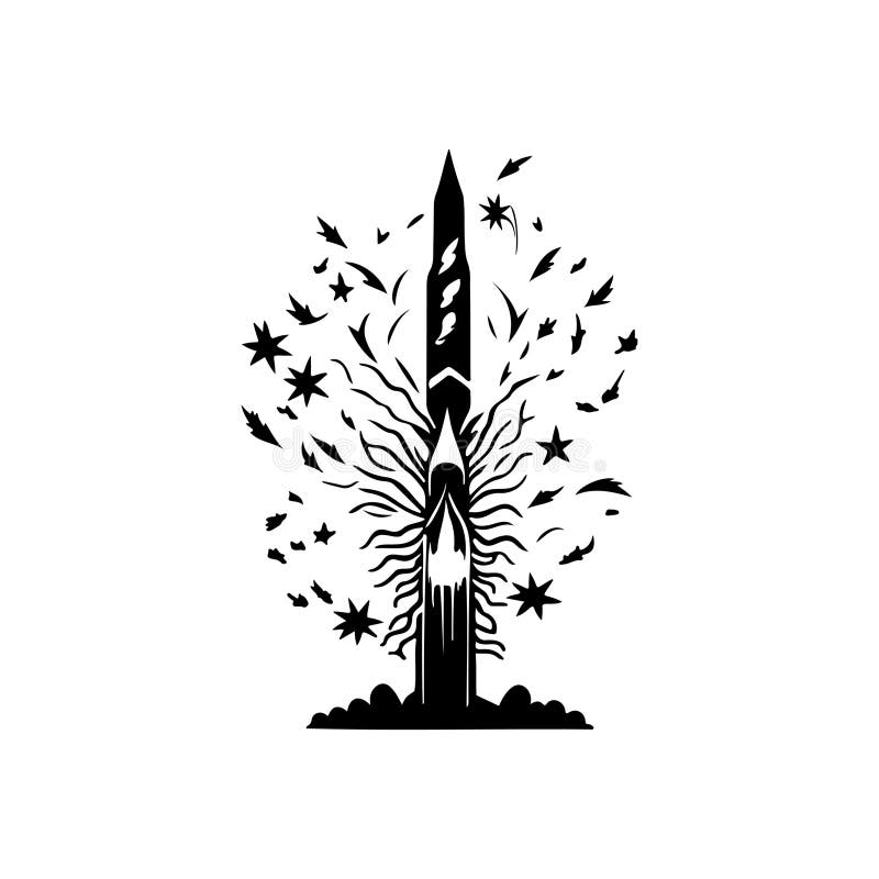 Firecracker Icon Hand Draw Black Colour Lunar New Year Logo Symbol ...