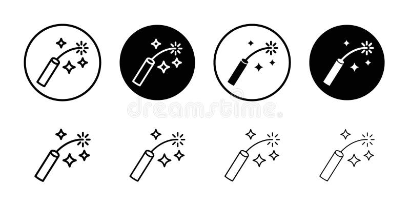 Firecracker Icon Logo Set Vector Stock Illustration - Illustration of ...