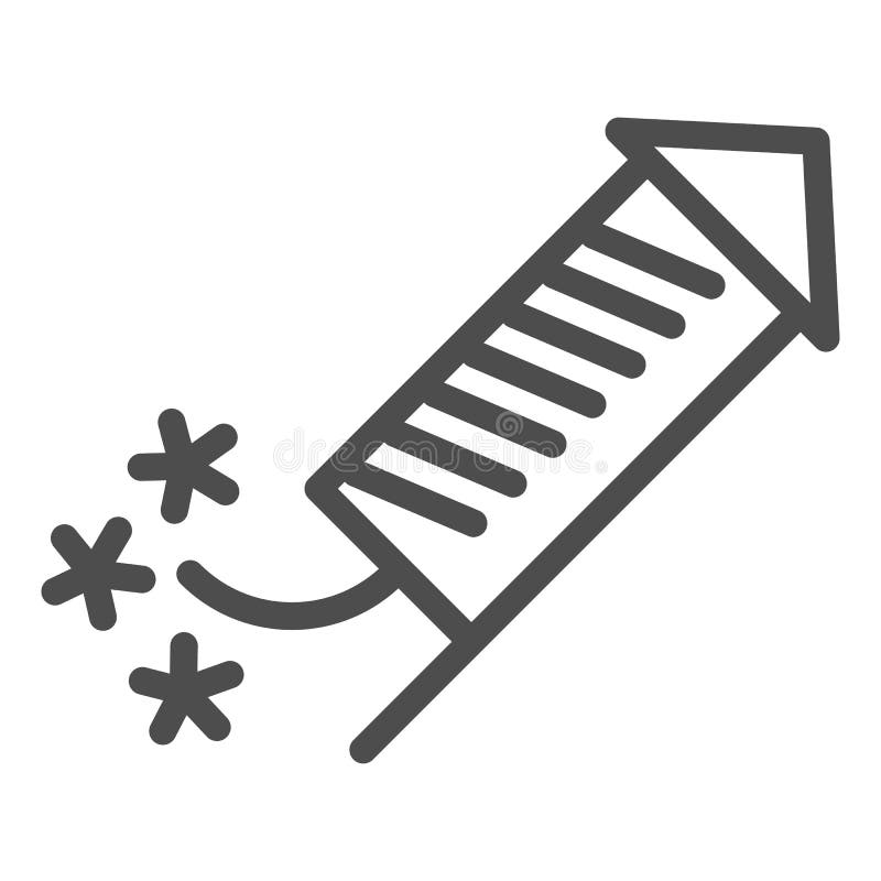 Firecracker Line and Glyph Icon. Christmas Firework Vector Illustration ...
