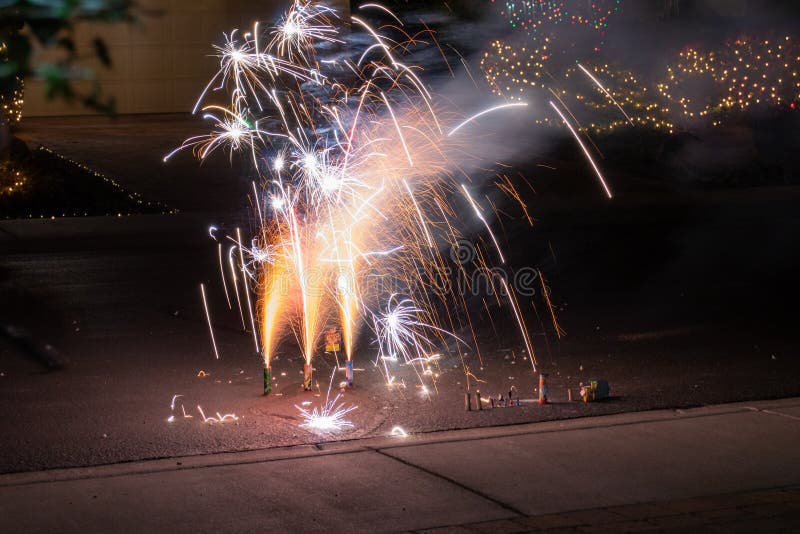 Firecracker Party during Holidays at Home with Family Stock Photo ...