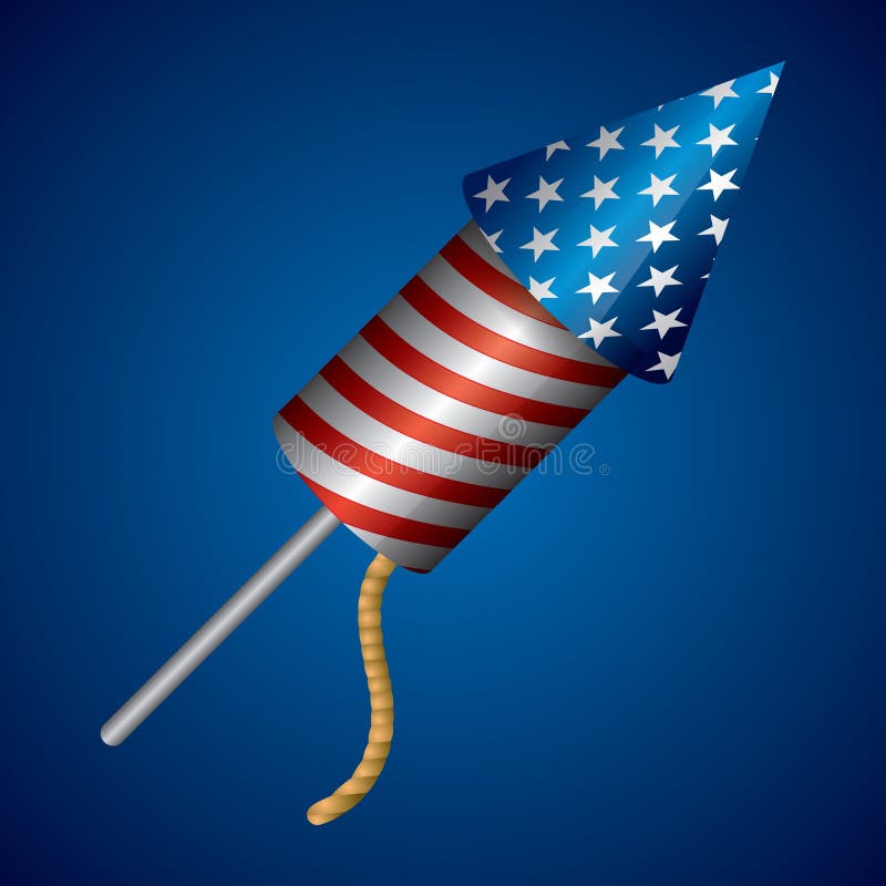 Firecracker Rocket. Vector Illustration Decorative Design Stock Vector ...