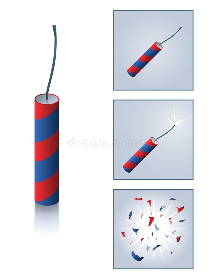 Firecracker with sequence stock vector. Illustration of explosive ...