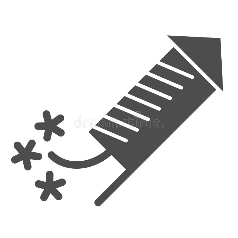 Firecracker Solid Icon. Christmas Firework Vector Illustration Isolated ...