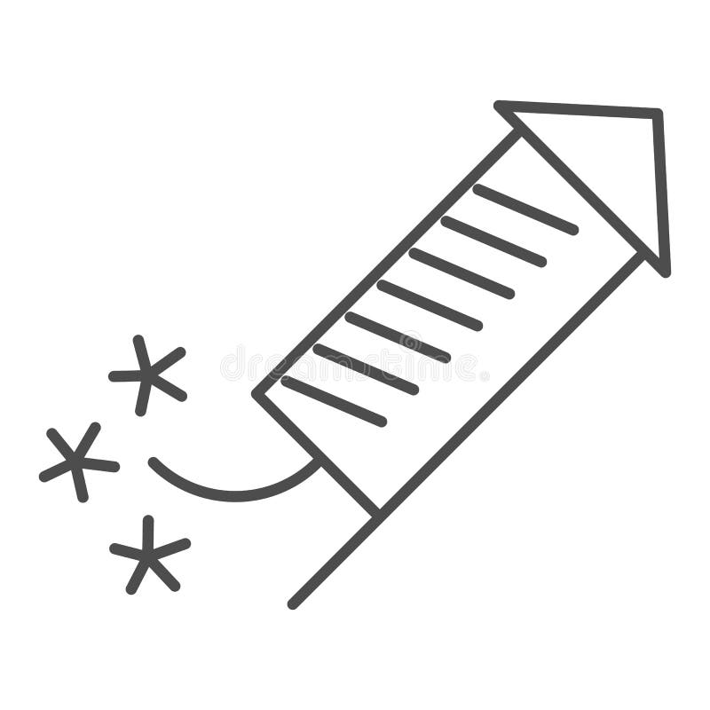 Firecracker Line and Glyph Icon. Confetti Popper Vector Illustration ...