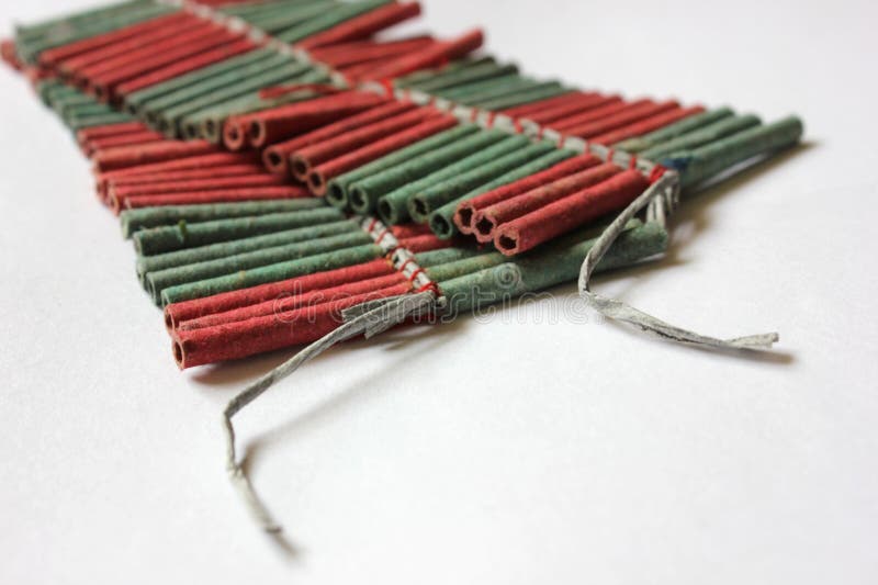 Roll of red firecrackers stock photo. Image of boom, fourth - 1336018