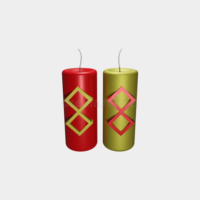 Firecrackers Chinese New Year Isolated on White Background 3d ...