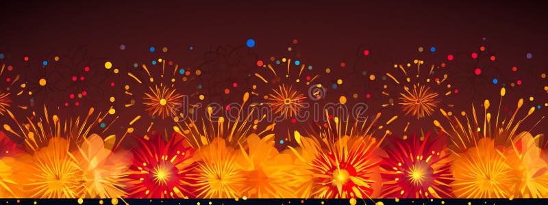 Firecrackers diwali banner stock illustration. Illustration of hindu ...