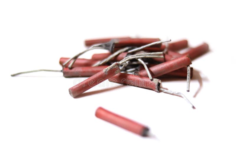 Firecrackers Isolated on White Background Stock Image - Image of bomb ...