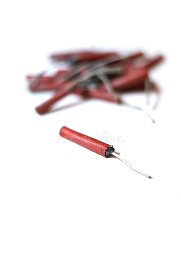 Firecrackers Isolated on White Background Stock Photo - Image of ...