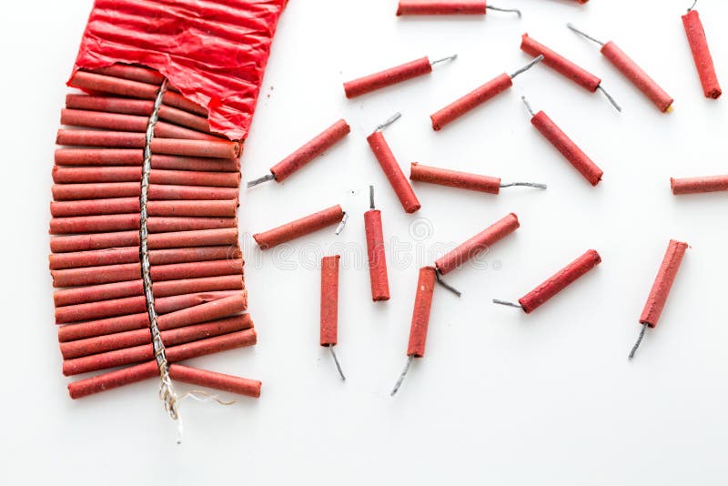 Roll of red firecrackers stock photo. Image of boom, fourth - 1336018