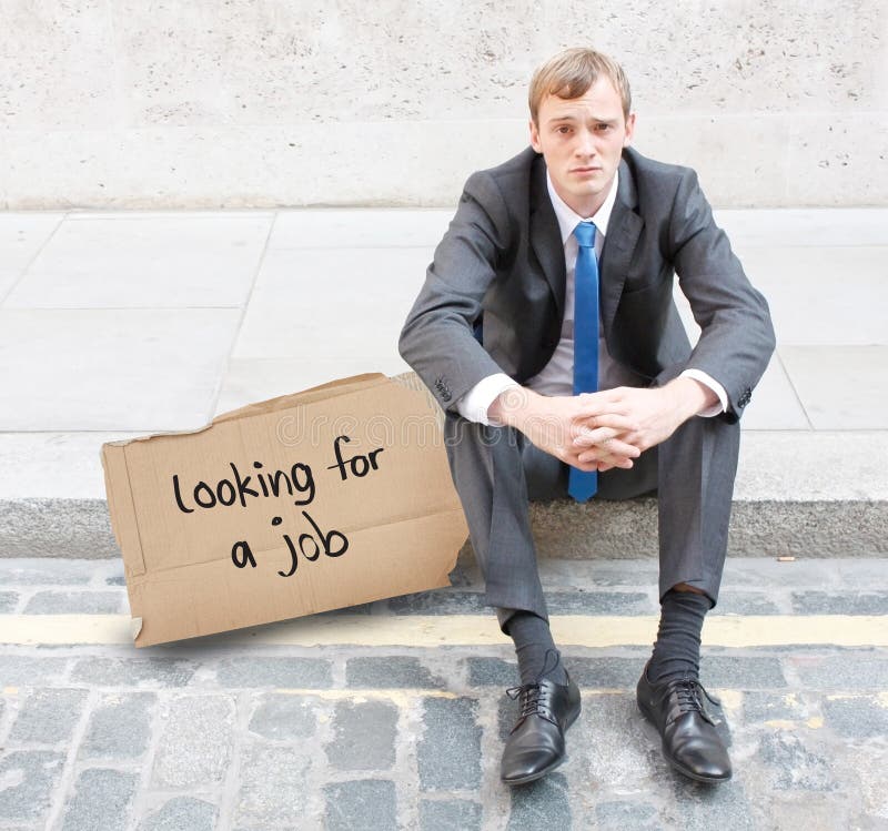 Homeless business man stock photo. Image of jobless, outdoors - 11402720