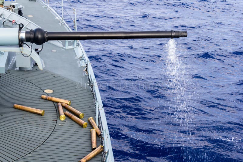 Cannon of warship stock photo. Image of black, brown - 79258100
