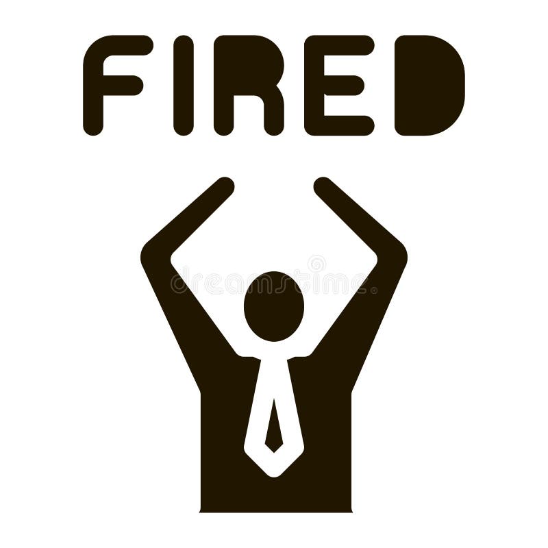 Fired Human Icon Vector Glyph Illustration Stock Vector - Illustration ...