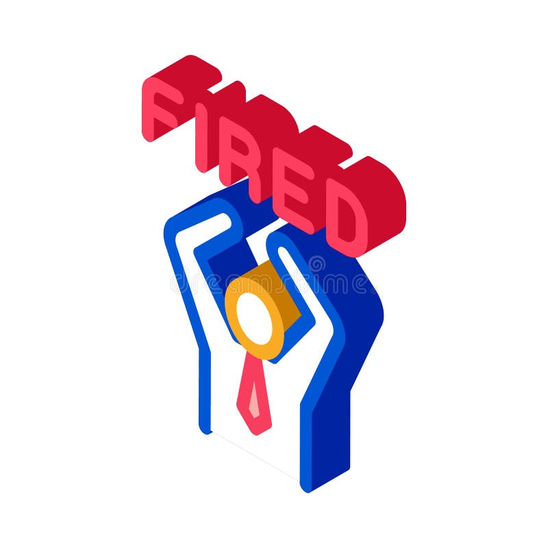 Fired Human Isometric Icon Vector Illustration Stock Vector ...