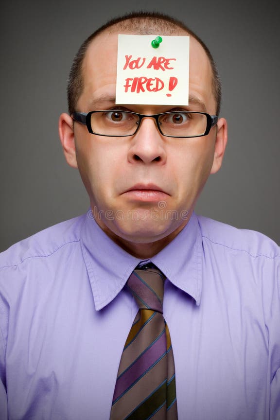 Fired from job stock image. Image of pinned, head, portrait - 13090023