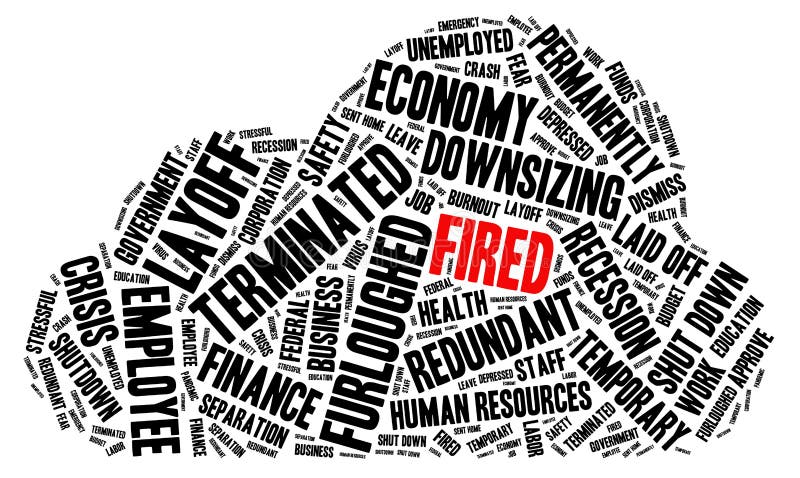 Fired word cloud concept 2 stock illustration. Illustration of human ...