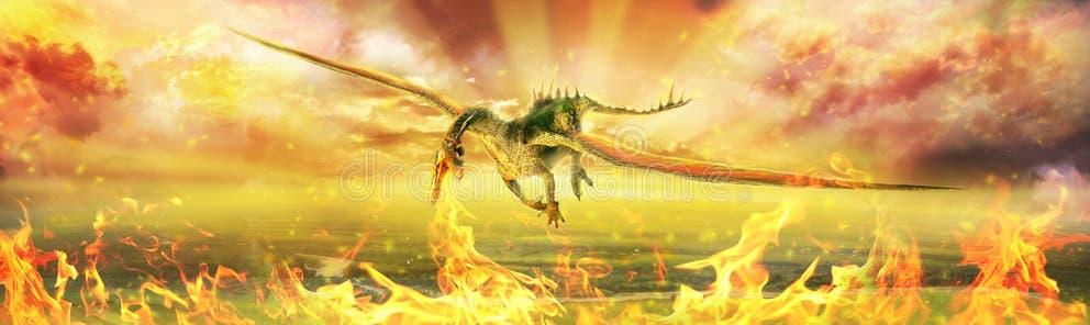 Firedrake stock illustration. Illustration of fantasy - 12074057