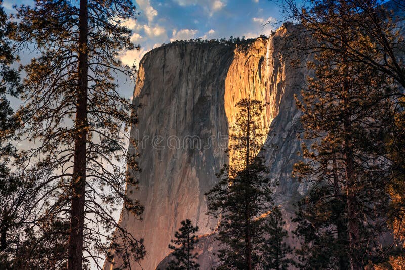 The Firefall on El Capitan, Yosemite National Park, California Stock ...