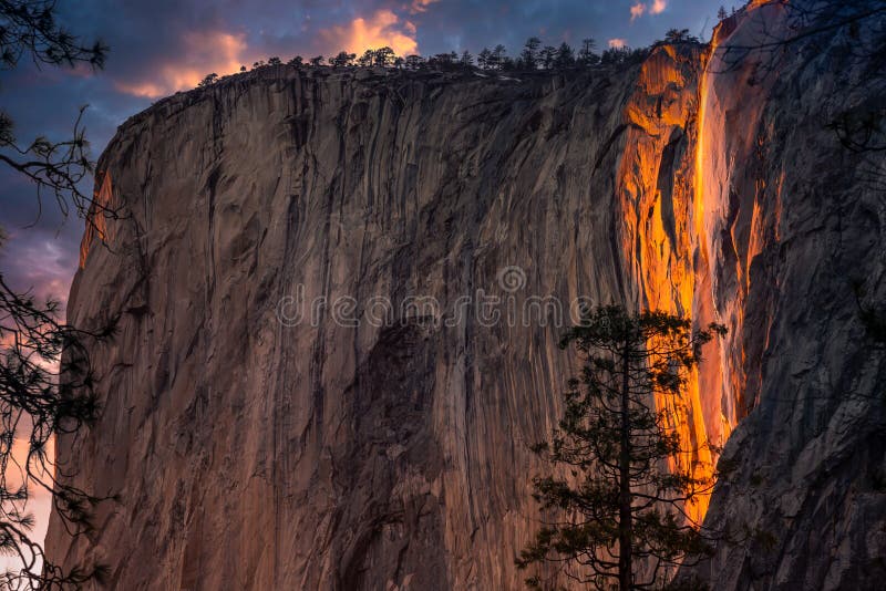 The Firefall on El Capitan, Yosemite National Park, California Stock ...