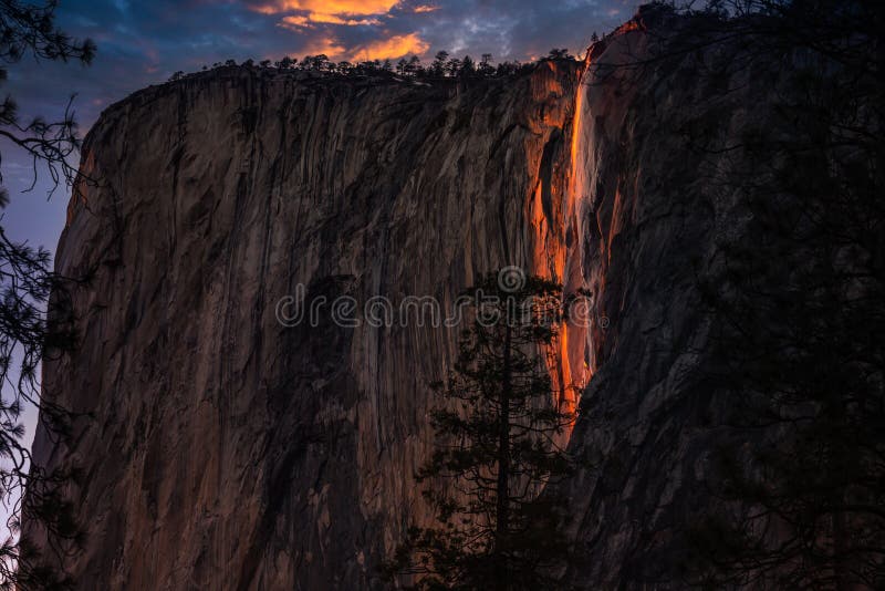 The Firefall on El Capitan, Yosemite National Park, California Stock ...