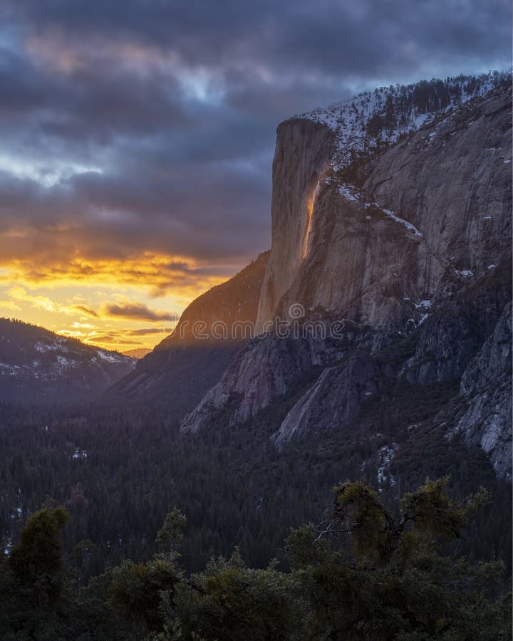 Horsetail Fall Fire Fall Stock Photos - Free & Royalty-Free Stock ...