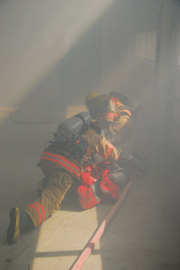 Firefigher and smoke stock image. Image of alarm, fighter - 43552827