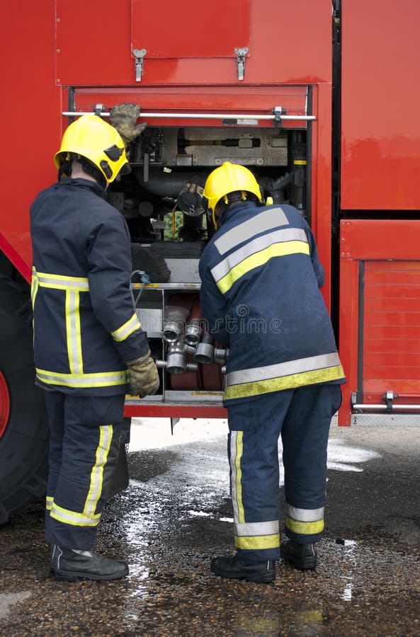 Portrait of a Group of Firefighters Stock Image - Image of leader ...