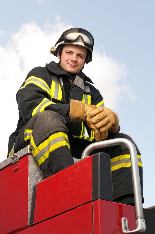 Firefighter stock photo. Image of rescue, black, people - 19718582