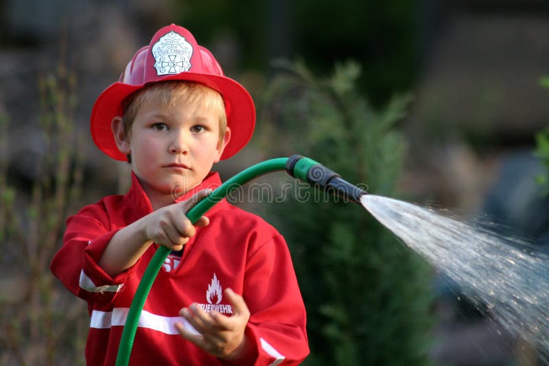 Firefighter stock image. Image of skin, extinguish, playing - 7055429