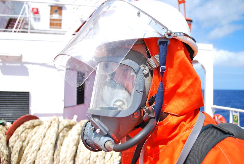 Fireman in respirator stock image. Image of heat, rescue - 3058353
