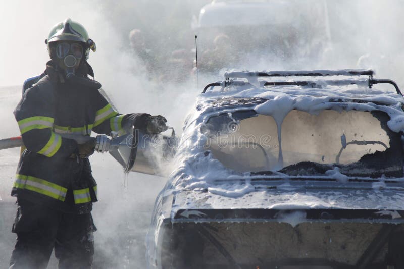 Firefighter in action stock image. Image of action, rescue - 35300125