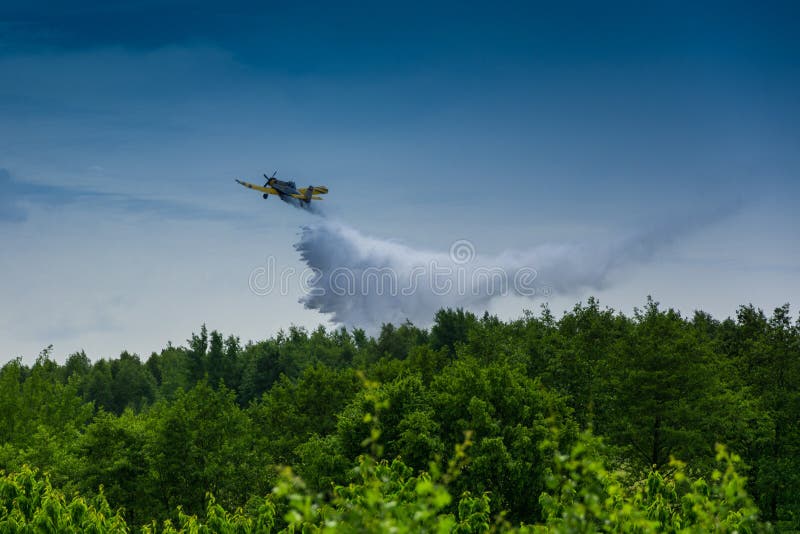 Firefighter Airplane, Canadair Stock Photo - Image of environment ...