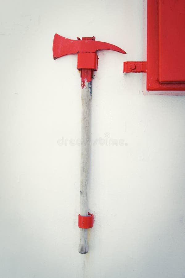 Firefighter Axe on the Cruiser Boat Wall Stock Image - Image of fireman ...