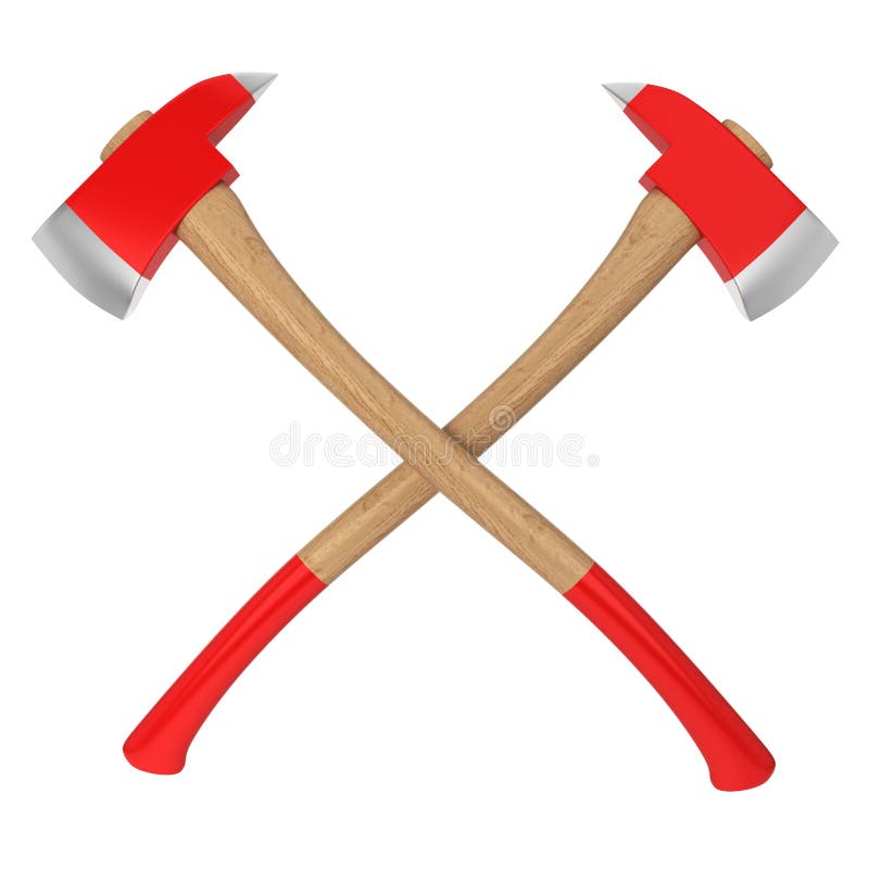 Firefighter axes stock illustration. Illustration of cross - 45270181