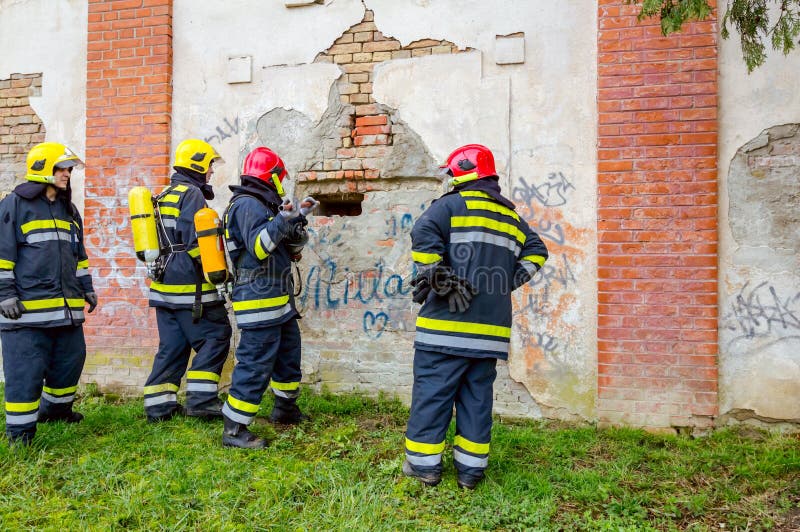 Firefighter and Safety Oxygen Mask and Tank Editorial Stock Image ...