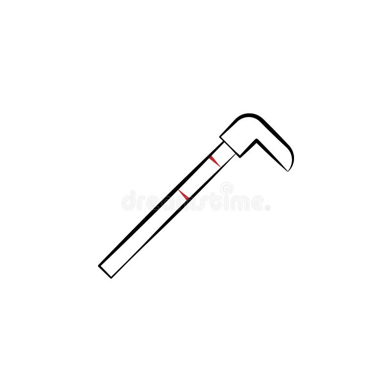 Firefighter, Crowbar Two Color Icon Stock Illustration - Illustration ...