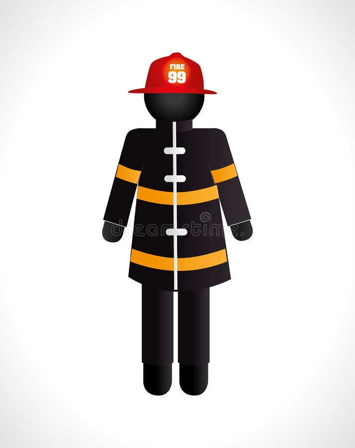 Firefighter design stock vector. Illustration of occupation - 47263002