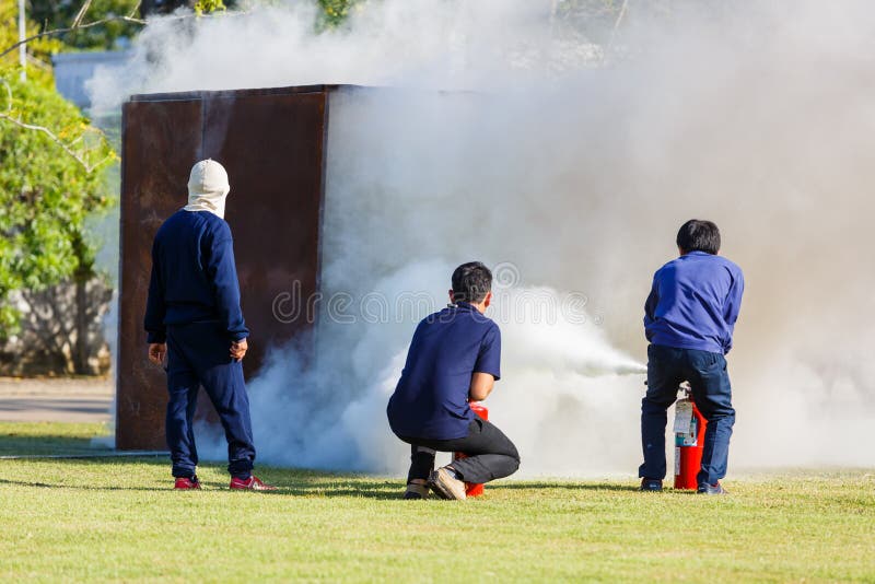 Firefighter Fighting for Fire Attack Training Editorial Image - Image ...