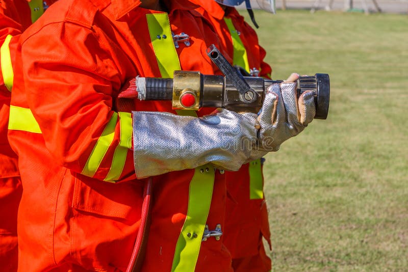Firefighter Fighting for Fire Attack Training Stock Image - Image of ...