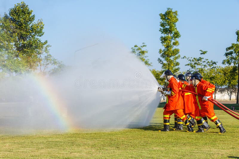 Firefighter Fighting for Fire Attack Training Editorial Photo - Image ...