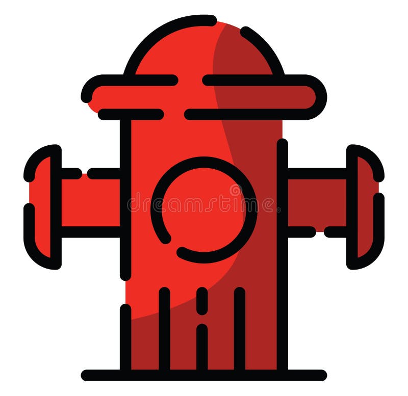 Fire hydrant, icon stock vector. Illustration of fireplug - 261370559