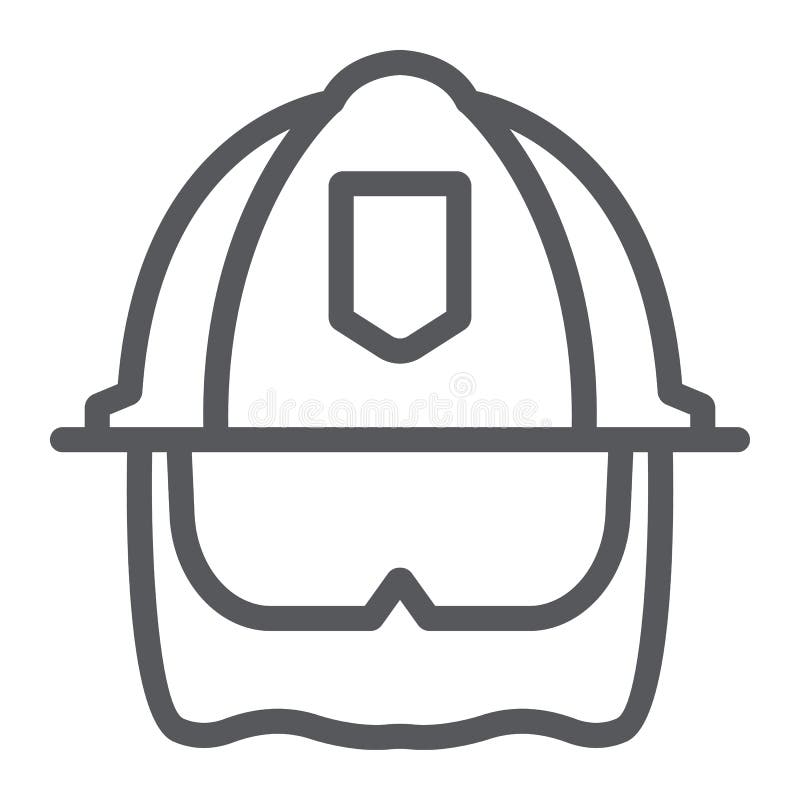 Firefighter Line Icon Set, Fireman Symbols Collection, Vector Sketches ...