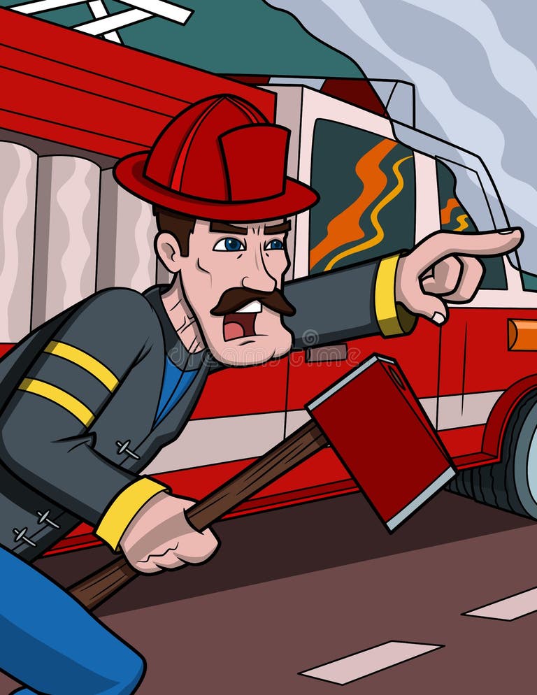 Firefighter Mustache Stock Illustrations – 98 Firefighter Mustache ...
